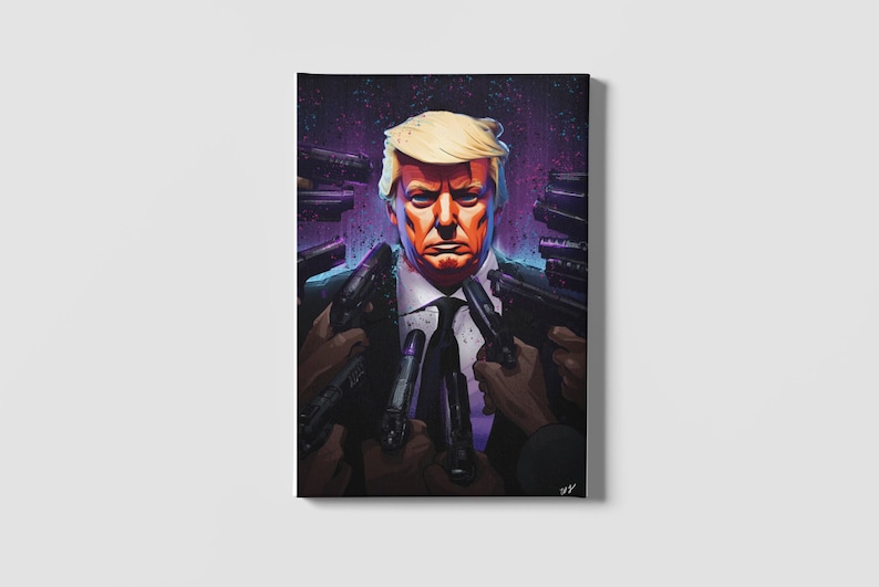 Donald Trump John Wick Maga 45th President USA Canvas Art Wall Decor - Etsy