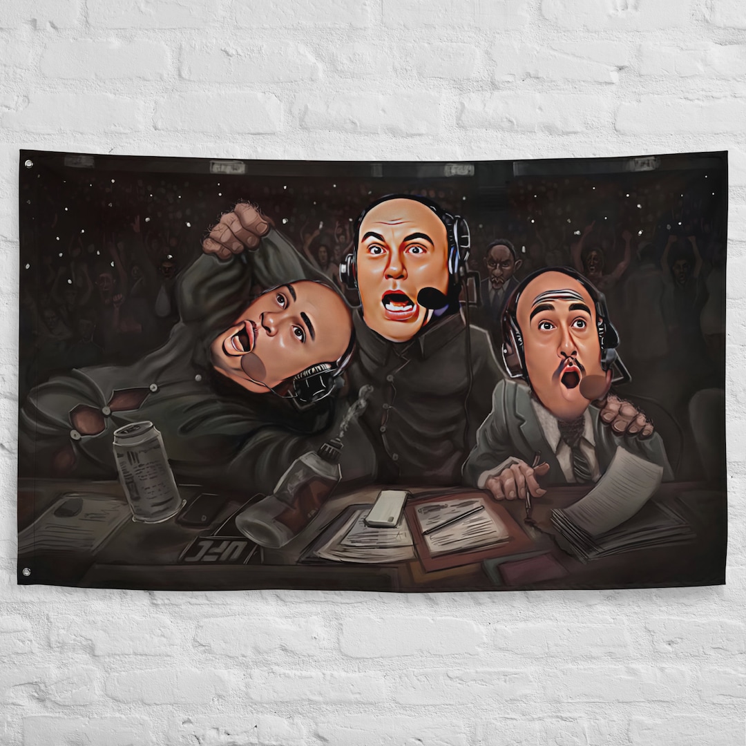The UFC Announcer Crew Reaction Joe Rogan Print Flag Wall Art Wall ...