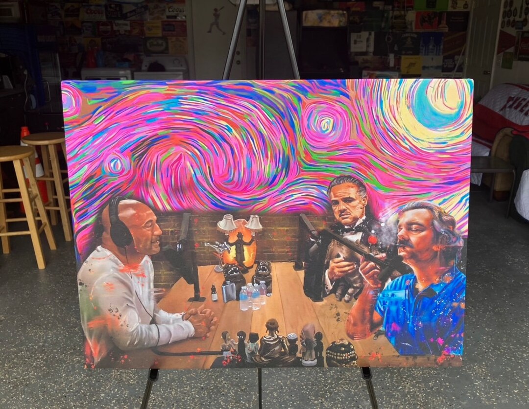Joe Rogan Podcast JRE the Godfather & Pablo Escobar Canvas - Etsy