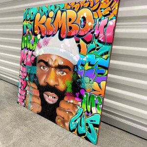 Kimbo Slice Miami Street Fighter Legend Graffiti Style Canvas Wall Art ...