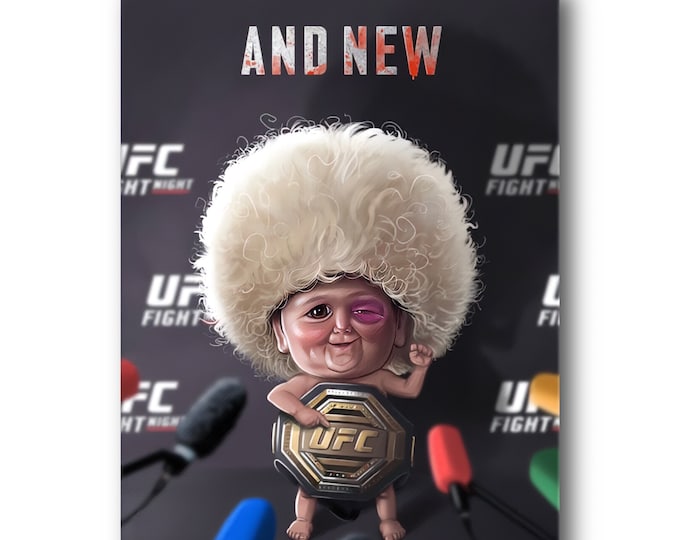 Hasbulla Mini Khabib Hasbullah Magomedov UFC Champ Canvas Print Wall ...