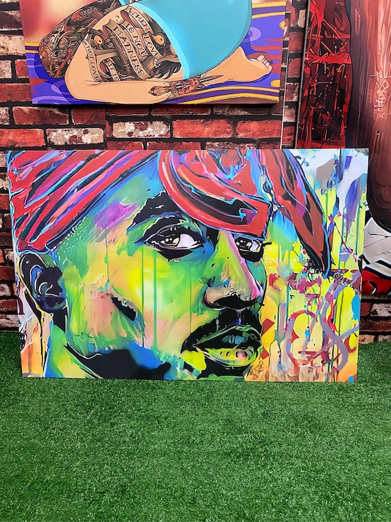 Tupac Shakur Graffiti Custom Art Canvas Print - Etsy
