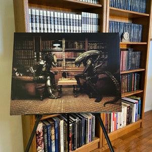 Alien Vs. Predator Playing Chess Canvas Print - Etsy