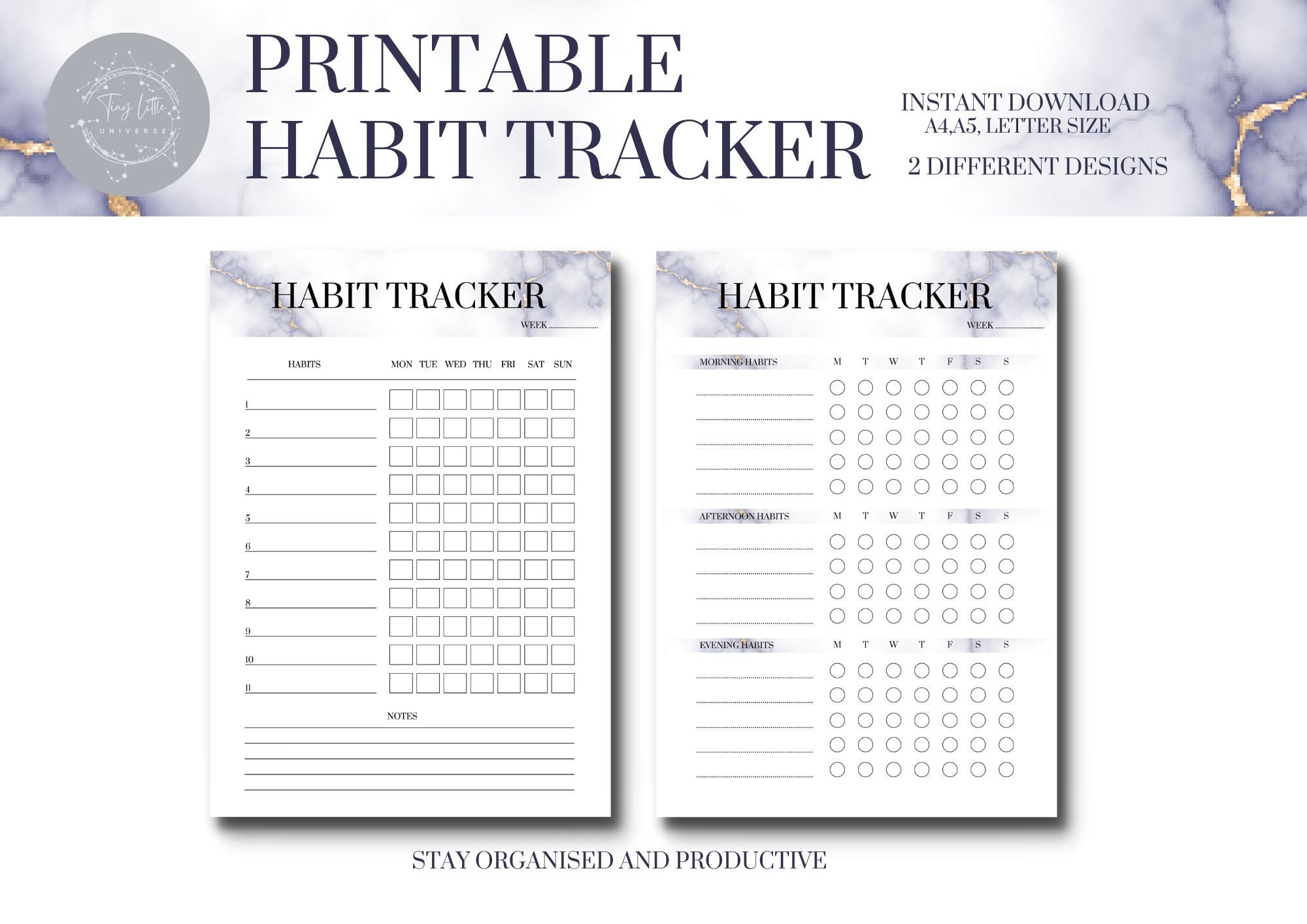 PRINTABLE Habit Tracker Weekly Habit Trackers Minimalist Habit Tracker ...