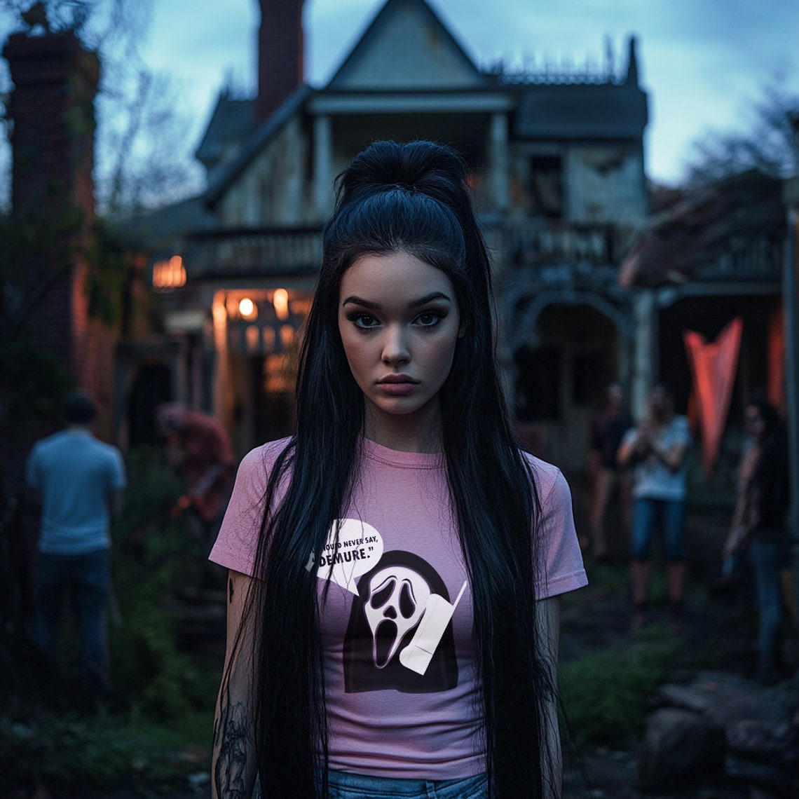 Scream Movie Inspired Ghostface Demure Champion Cropped T-shirt - Etsy