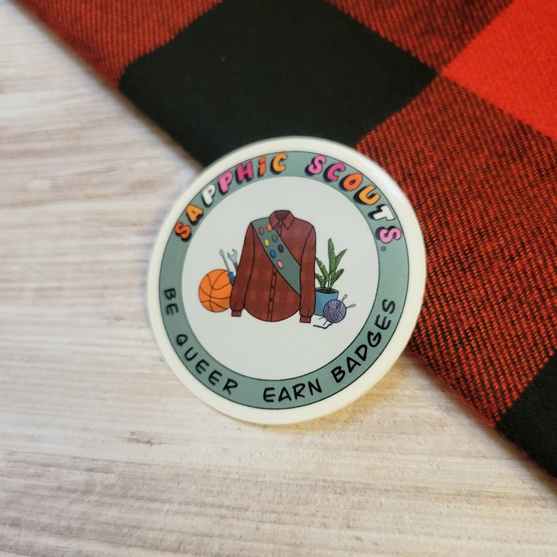 Sapphic Scouts Logo Sticker Round - Etsy