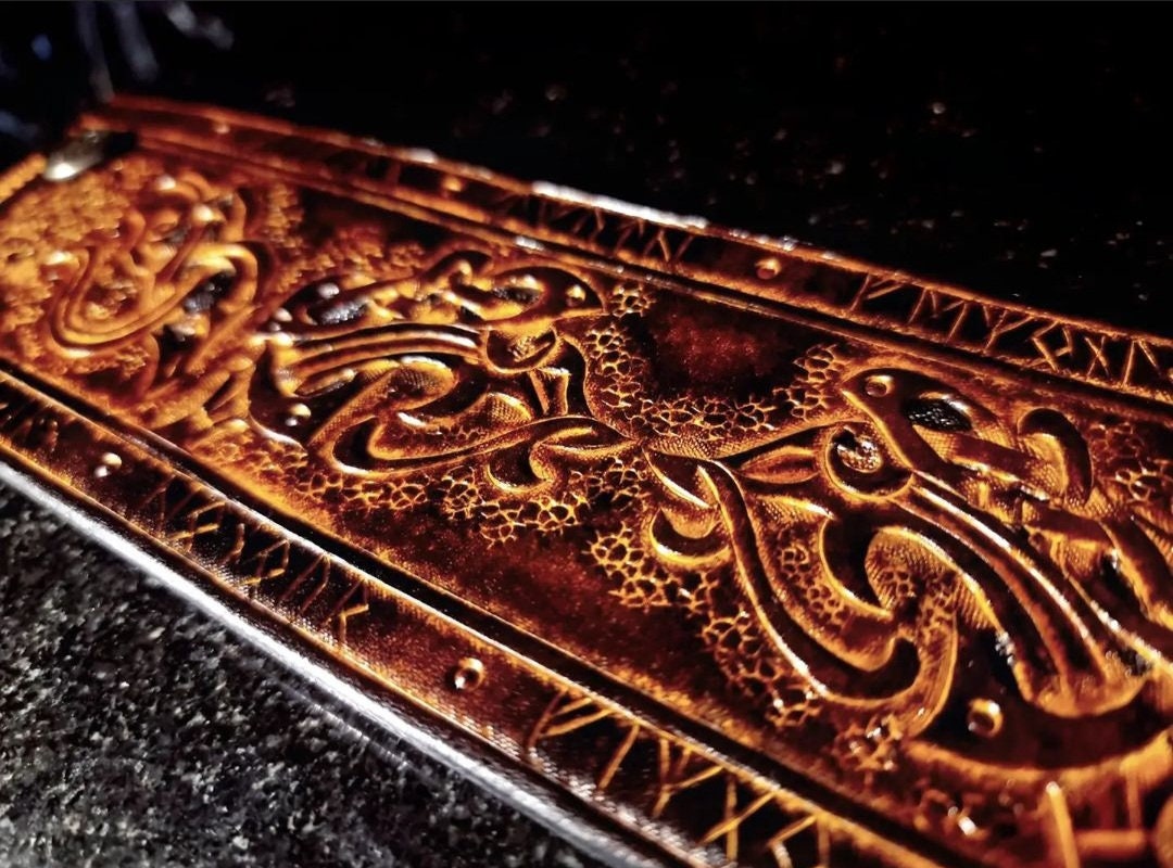 Rune Snake Bracelet Viking Bracelet Gift for Friend Leather Bracelet ...