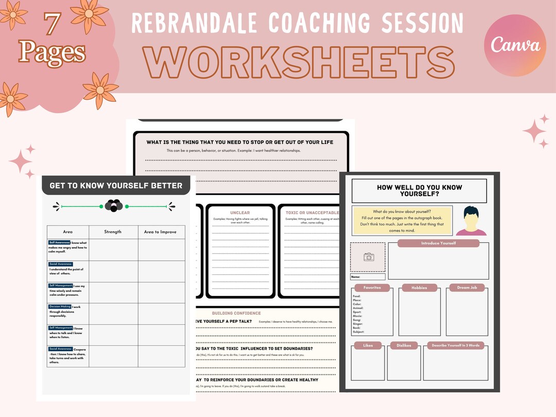 Coaching Worksheets Program |life Coaches Worksheet| Coaching Toolkit ...