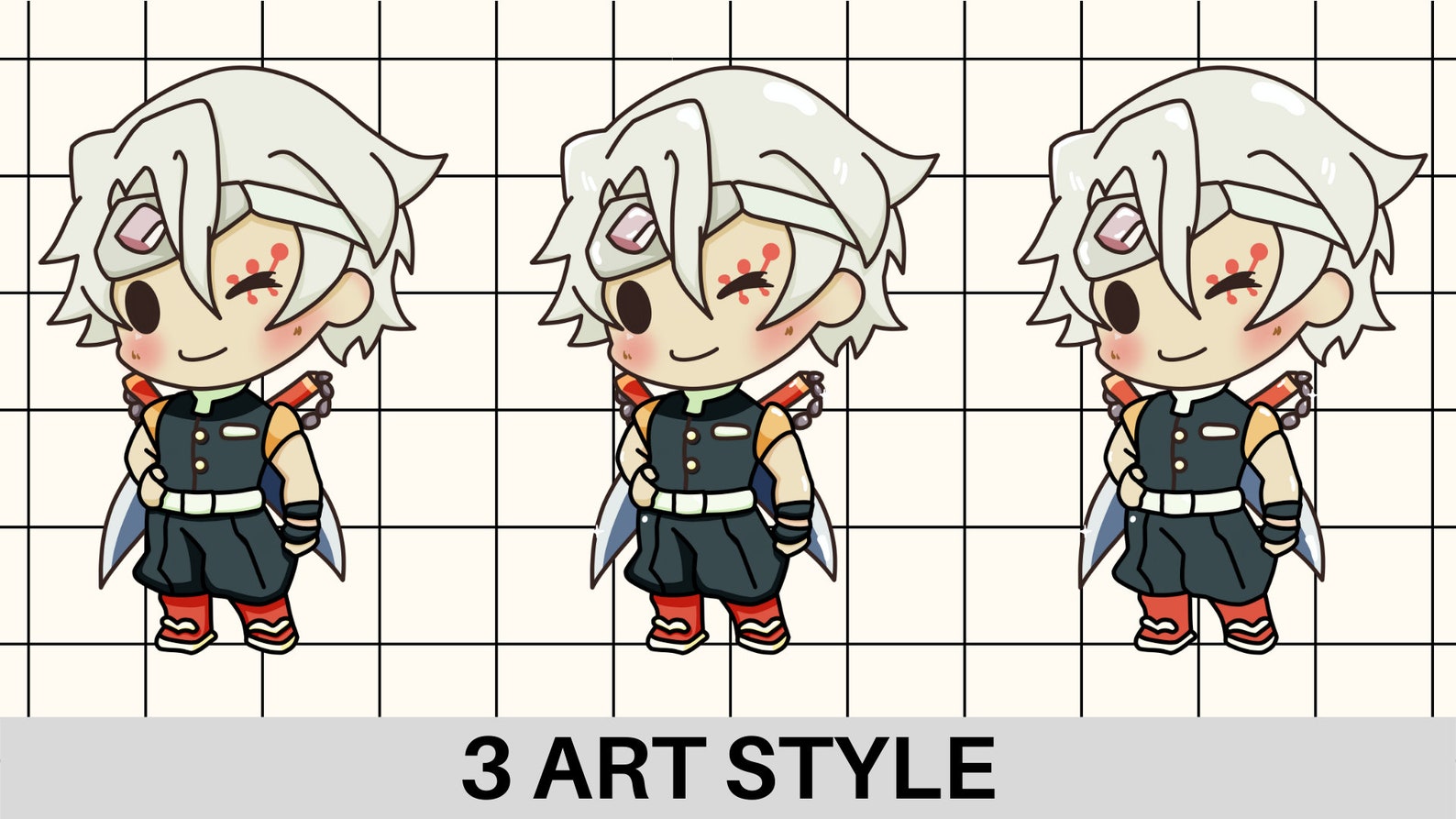 Instant Download Kawai Chibi Tengen Uzui Digital File. Png. | Etsy