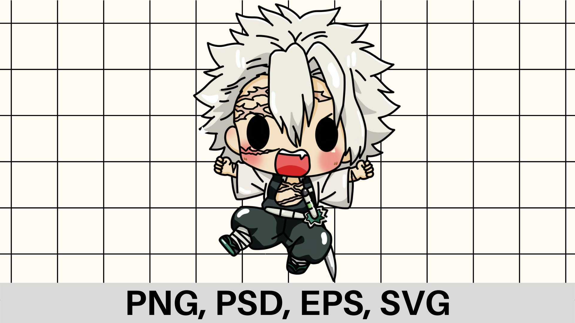 Clip Art. eps Sublimation Design Instant Download Kawai Chibi Gyomei ...