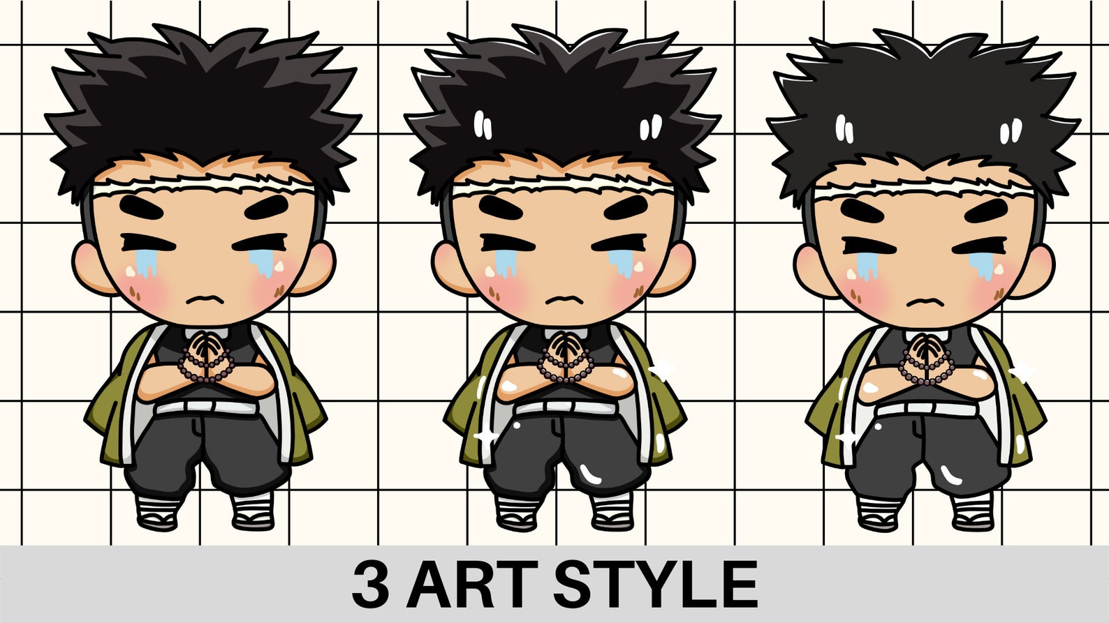 Instant Download Kawai Chibi Gyomei Digital File. Png. Psd. - Etsy