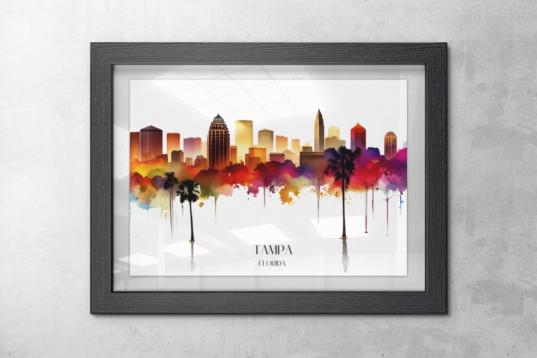 Tampa Skyline Tampa Poster Tampa Wall Art Tampa Print - Etsy
