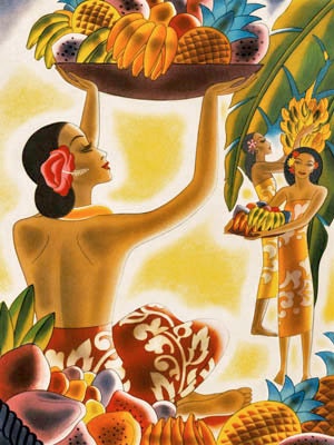 Hawaiian Matson Lines Menu Note Card Frank Macintosh Boxed Set of 6 ...