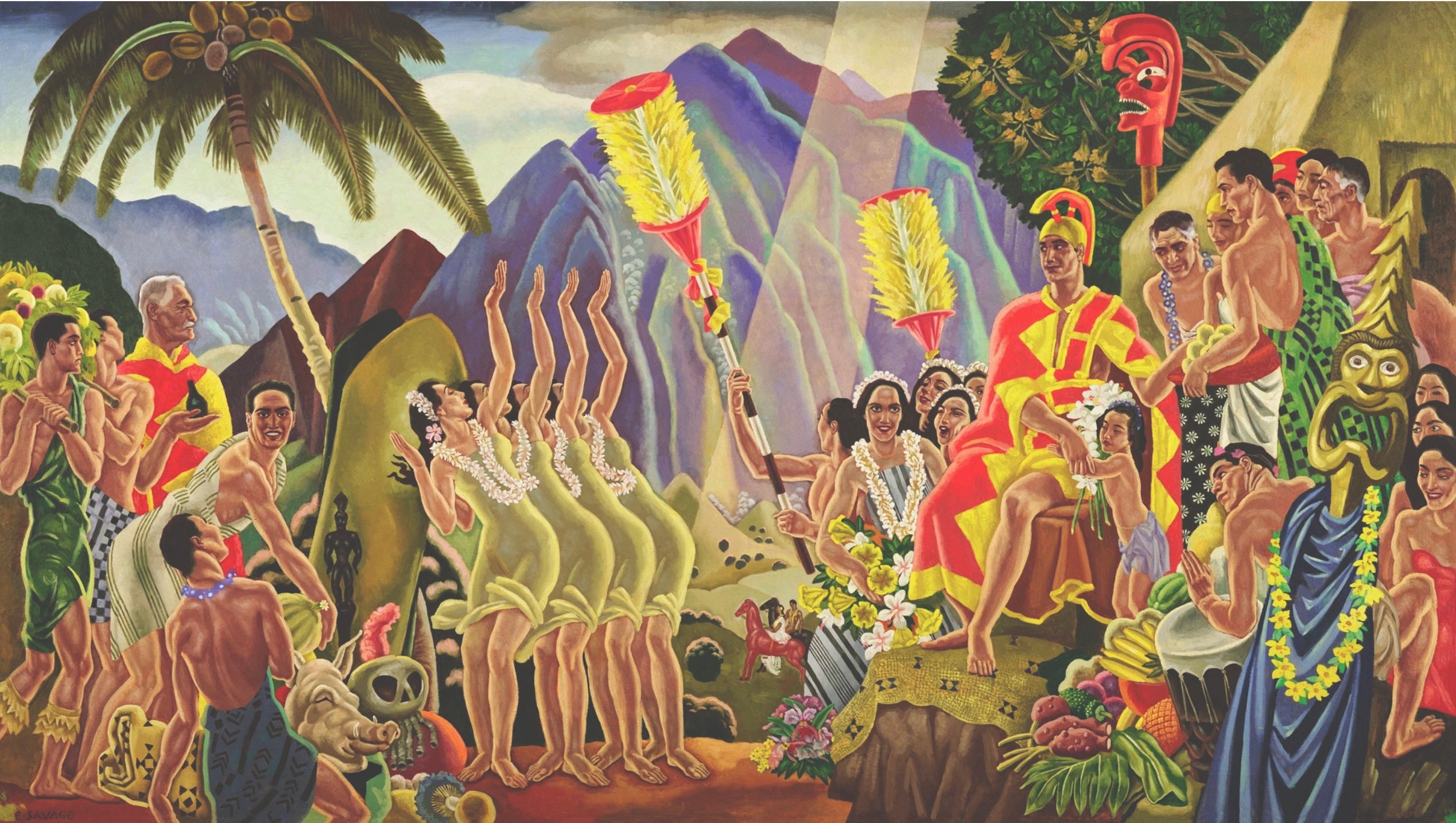 Hawaiian Matson Lines Menu Note Card Eugene Savage Boxed Set of 6 Note ...
