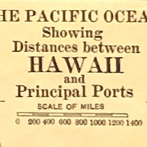 Map of Hawaiian Islands Pacific North America C S Hammond 1907 - Etsy