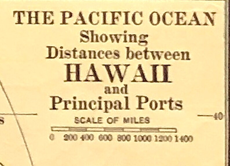 Map of Hawaiian Islands Pacific North America C S Hammond 1907 - Etsy