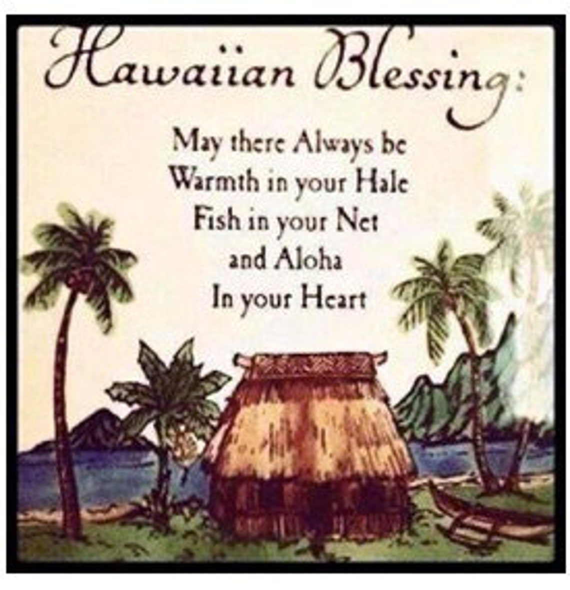 Greeting Note Card - Hawaiian Blessing for Your Home and Your Life - Etsy