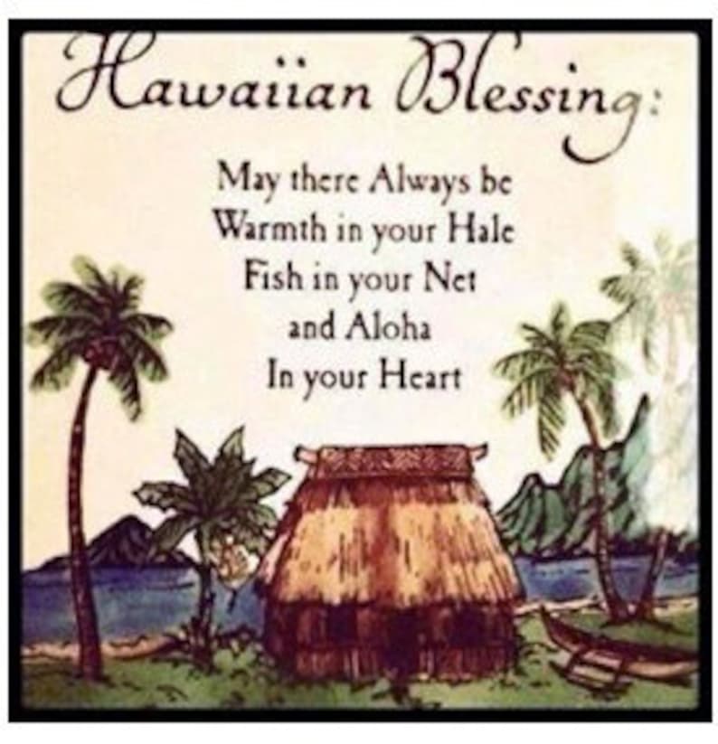 Greeting Note Card - Hawaiian Blessing for Your Home and Your Life - Etsy