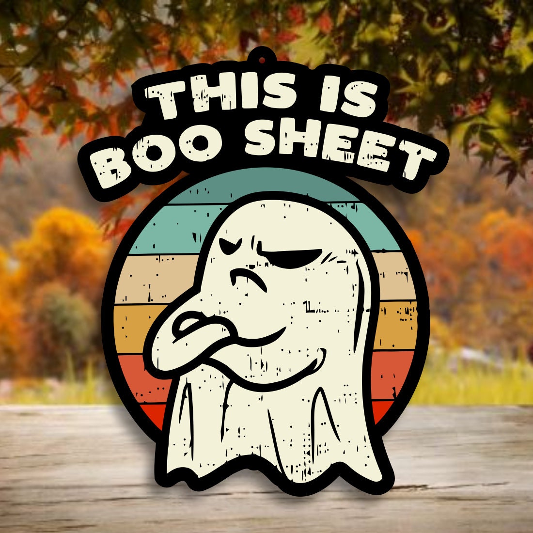 This is Boo Sheet Sign, Halloween Signs for Door, Hardboard Signs for ...