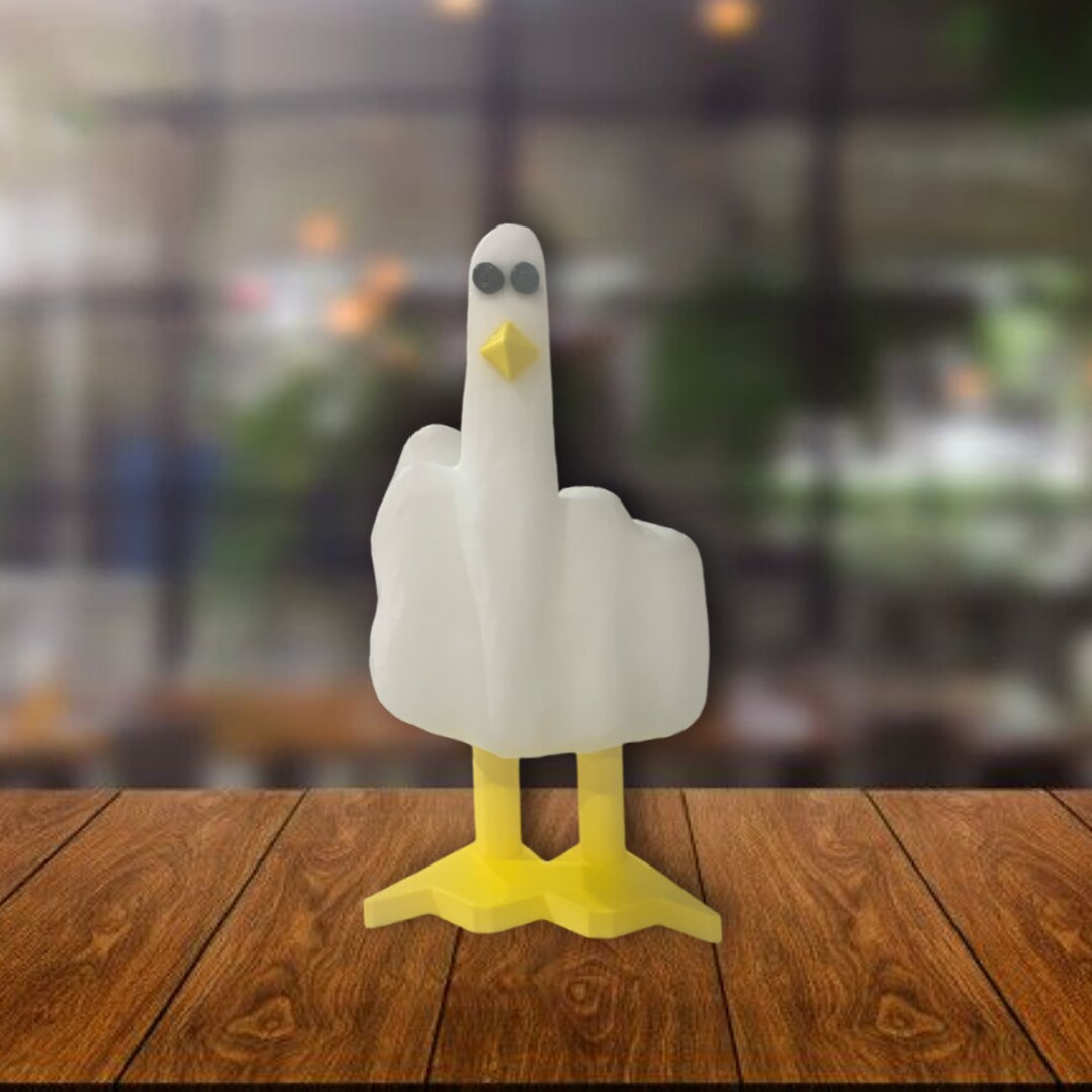 3D Printed Duck You, Funny Duck Figurine, Adult Humor Desk Décor, Home ...