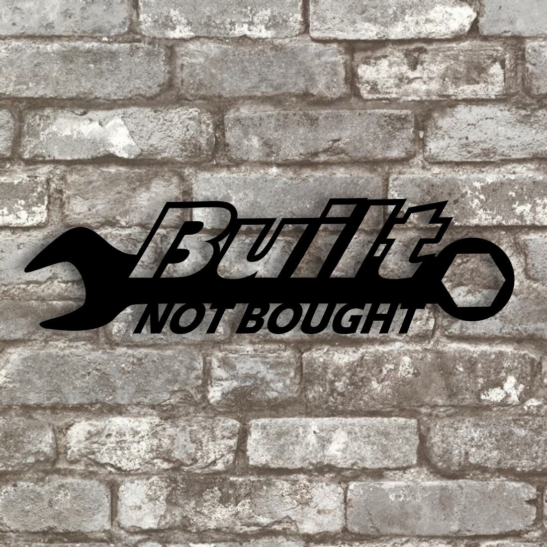 Metal Man Cave Sign, Built Not Bought, Man Cave Decor, Gifts for Men ...