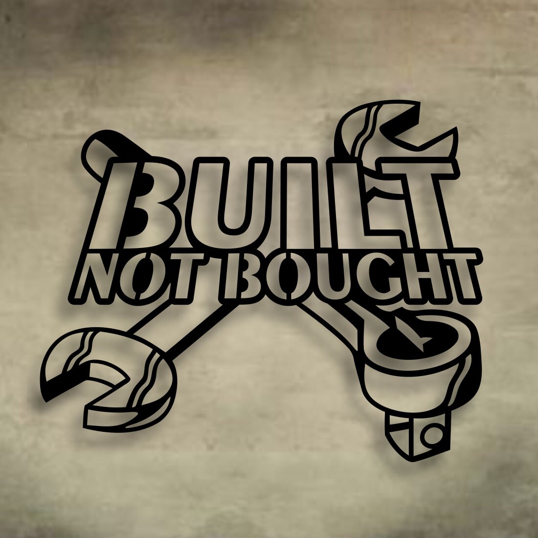 Metal Man Cave Sign, Built Not Bought, Man Cave Decor, Gifts for Men ...