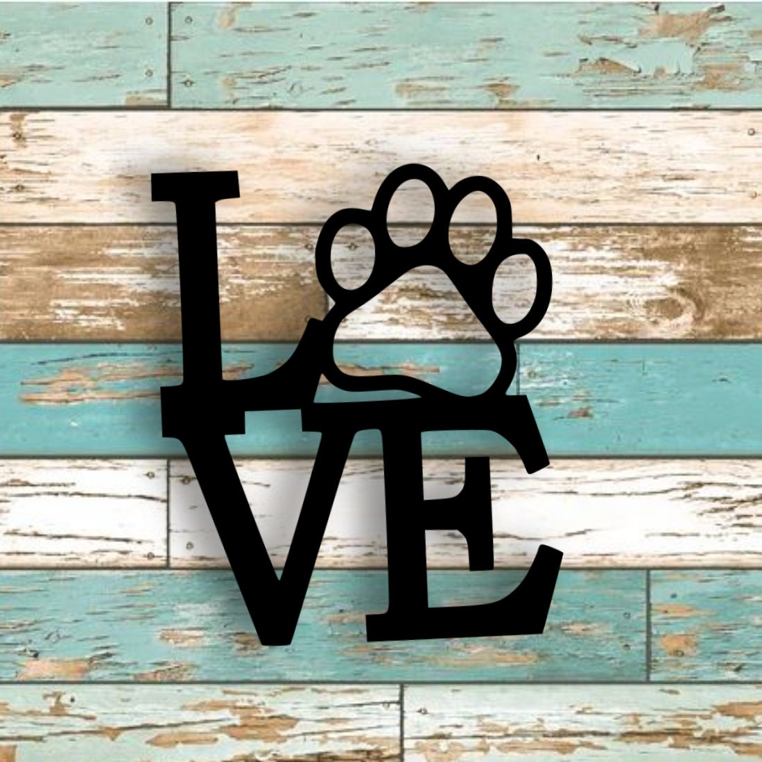 Metal Dog Paw Love Dog Sign Paw Print Wall Decor Metal Wall | Etsy