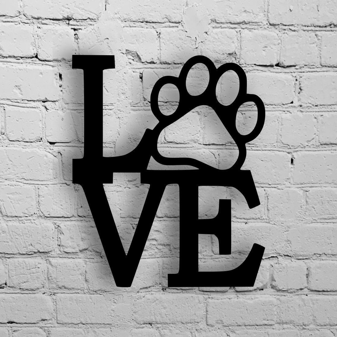 Metal Dog Paw Love Dog Sign Paw Print Wall Decor Metal Wall | Etsy