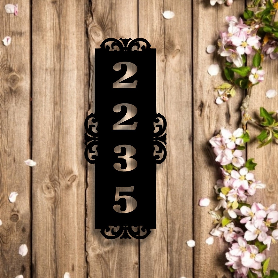Custom Metal Address Sign, Front Porch Address, House Number Plaque ...