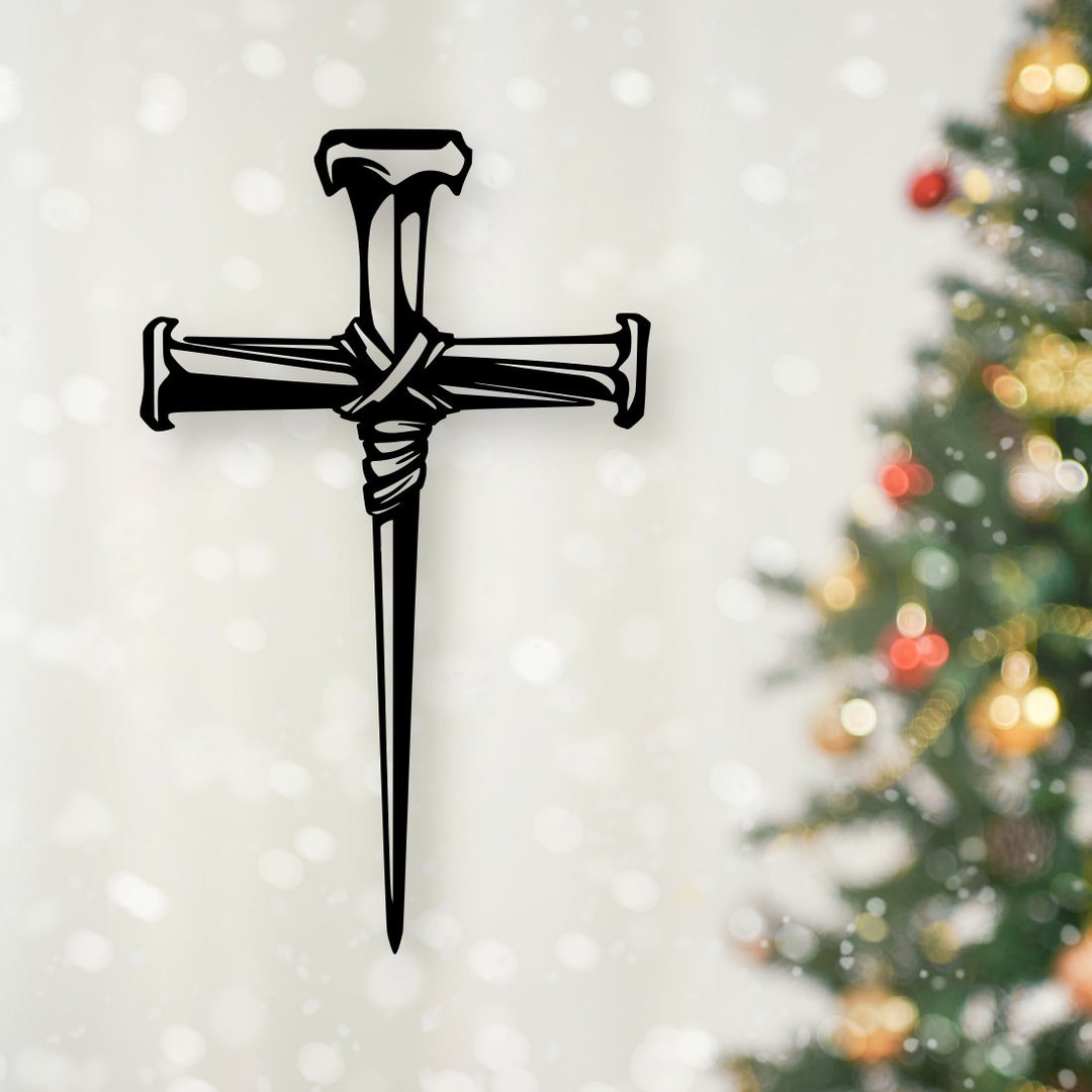 Metal Faith Cross Sign, Christian Metal Wall Art, Religious Metal Sign ...