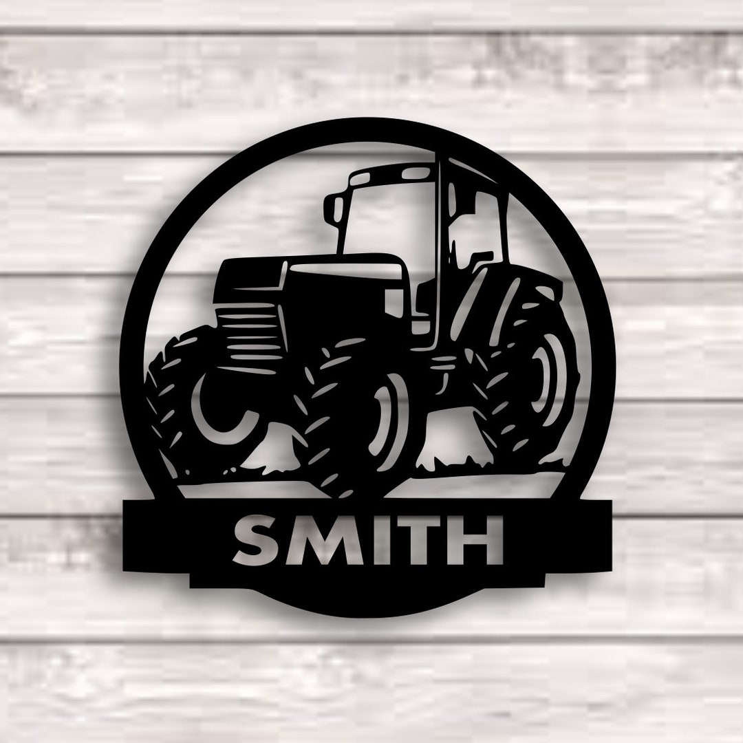 Personalized Tractor Monogram, Metal Farm Sign, Ranch Decor, Farmhouse ...