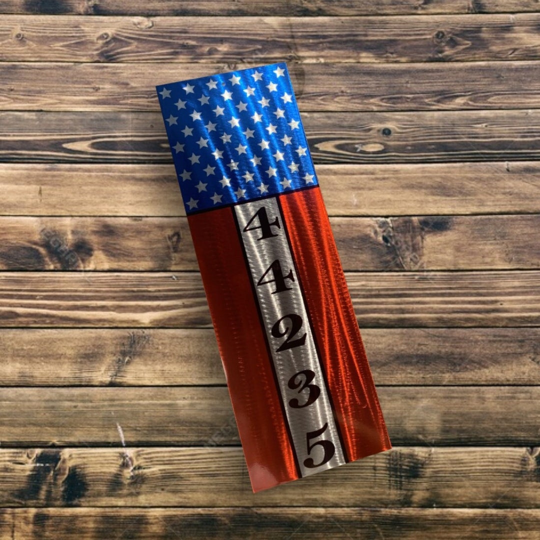 American Flag Address Sign, Patriotic Outdoor Decor, Metal Address Sign ...