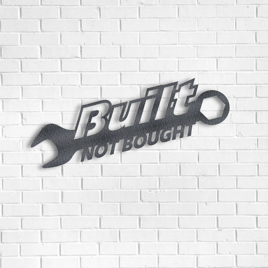 Metal Man Cave Sign, Built Not Bought, Man Cave Decor, Gifts for Men ...