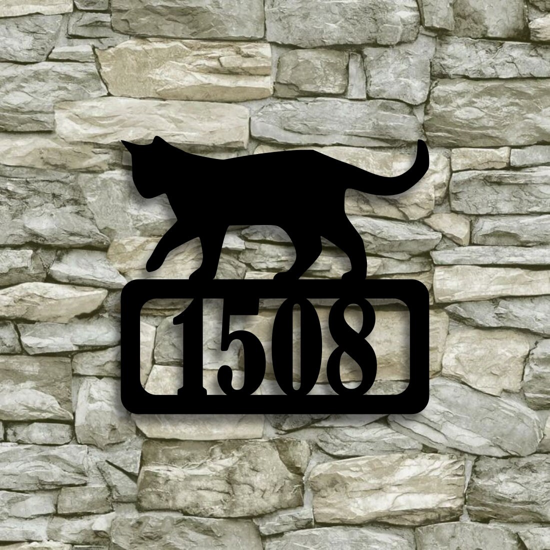 Cat Address Sign Metal Cat Address Gift for Cat Lover - Etsy
