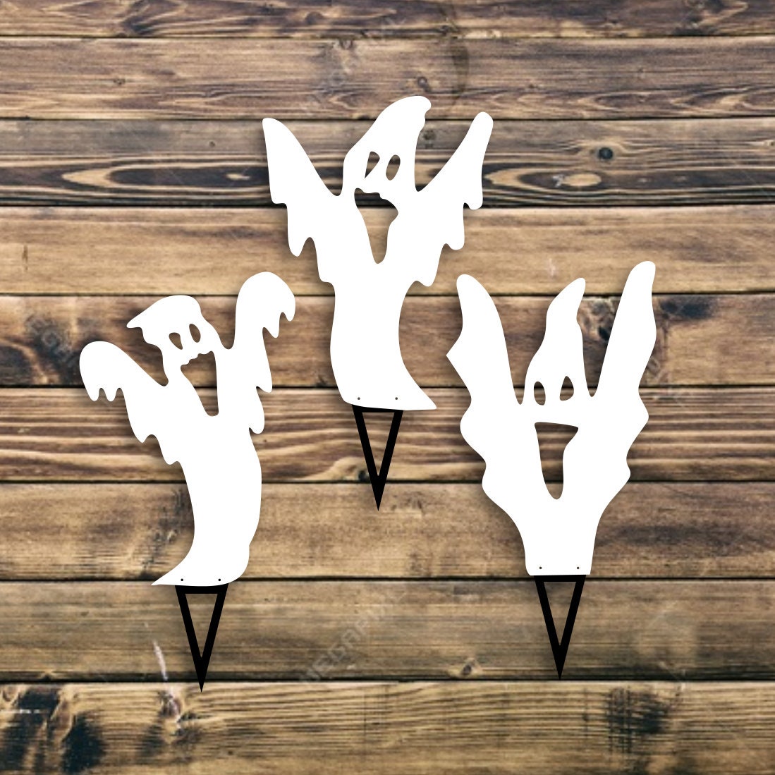 Metal Ghost Ghost Yard Art Glow in the Dark Halloween Yard - Etsy