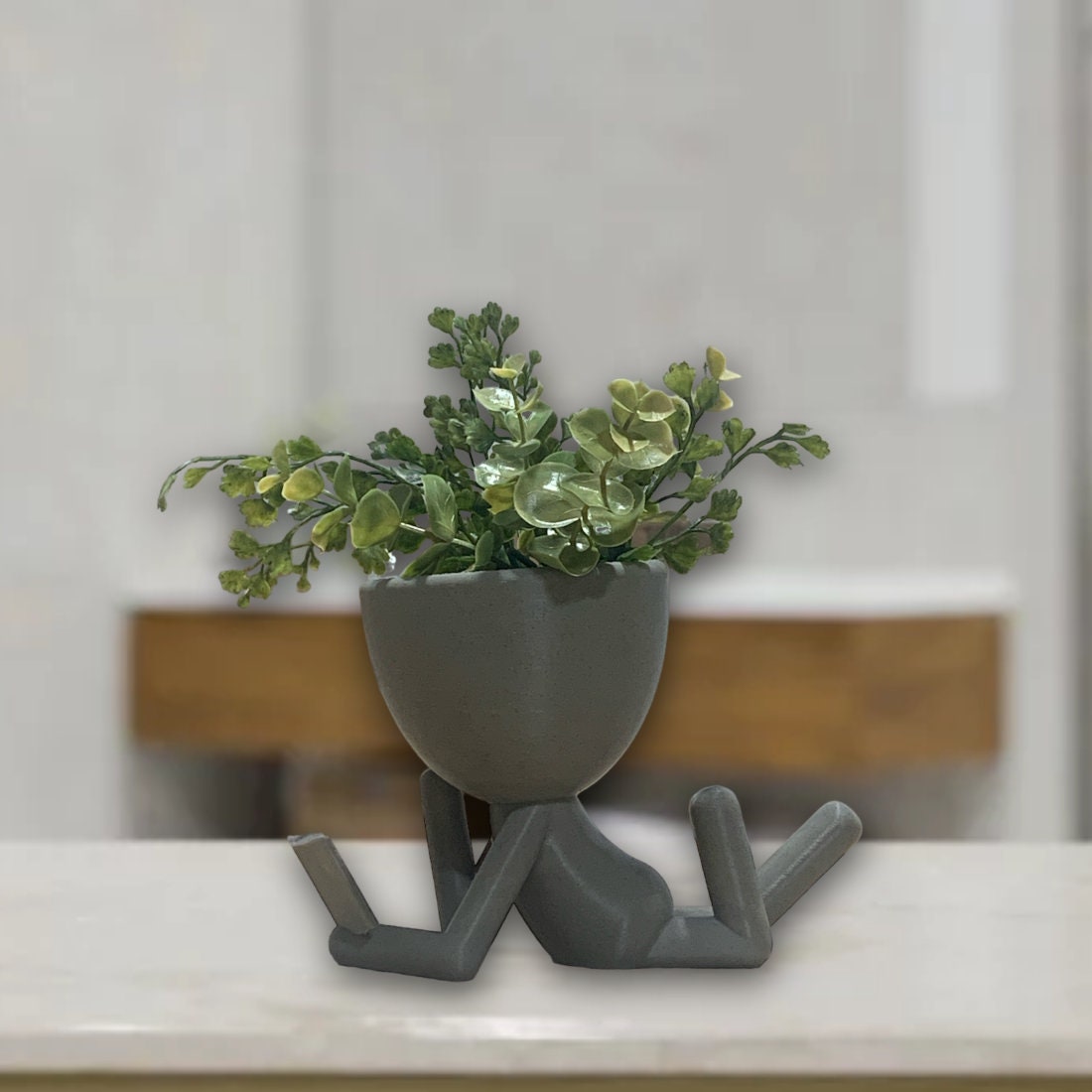 3D Printed Reading Planter Head People Planter Birthday Gift - Etsy
