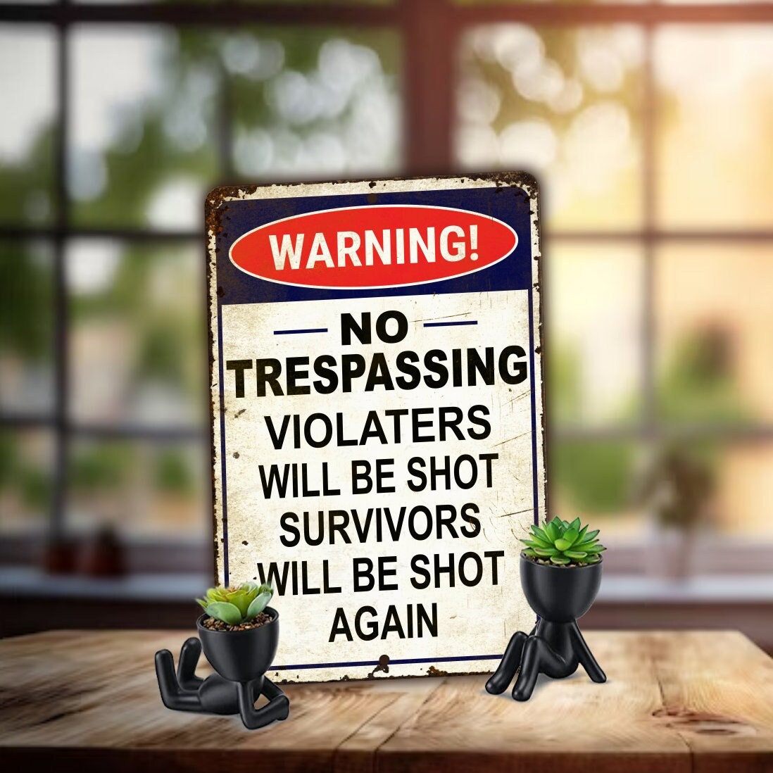 Warning Sign No Trespassing Violators Will Be Shot Survivors - Etsy