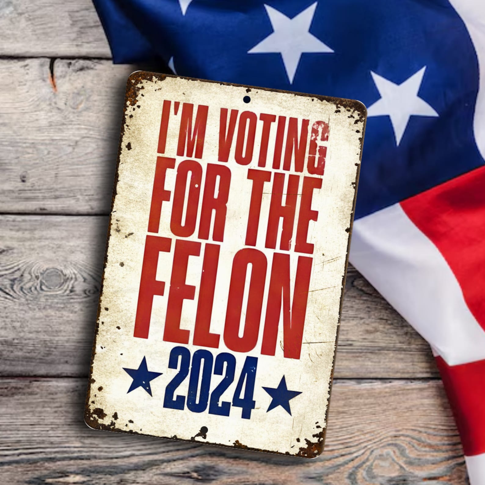 I'm Voting for the Felon 2024 Aluminum Sign, Fridge Magnet, Indoor ...