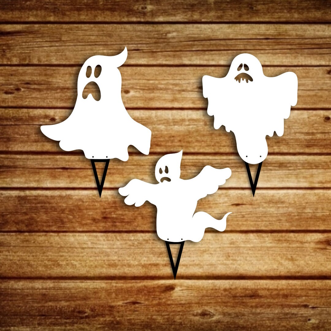 Metal Ghost, Ghost Yard Art, Glow in the Dark, Halloween Yard Art ...