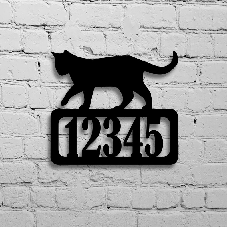 Cat Address Sign Metal Cat Address Gift for Cat Lover - Etsy