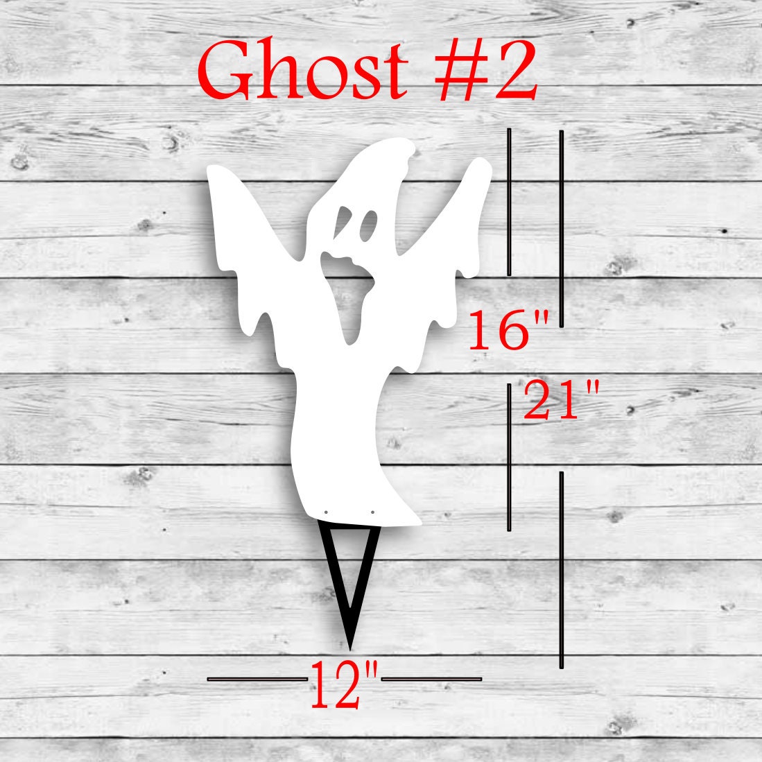 Metal Ghost Ghost Yard Art Glow in the Dark Halloween Yard - Etsy