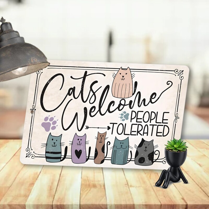 Cat Welcome Sign - Etsy