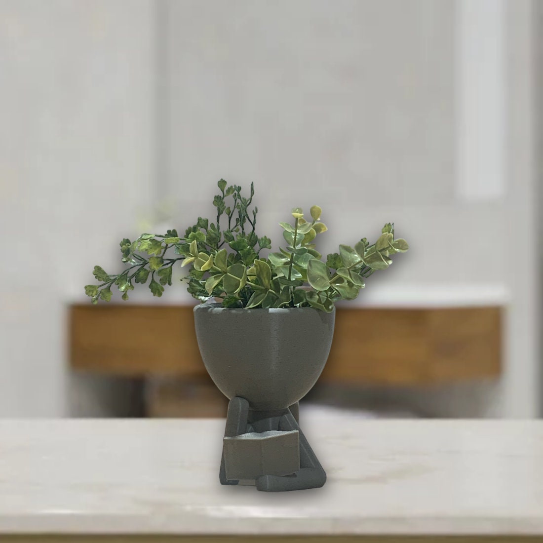 3D Printed Reading Planter Head People Planter Birthday Gift - Etsy
