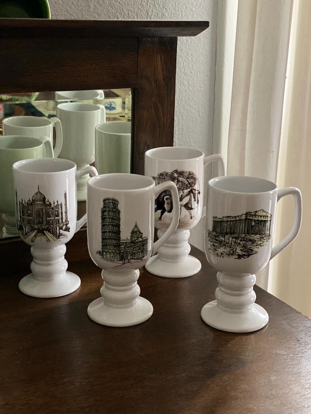 Vintage Ironstone Kaysons Continental Footed Mugs International ...