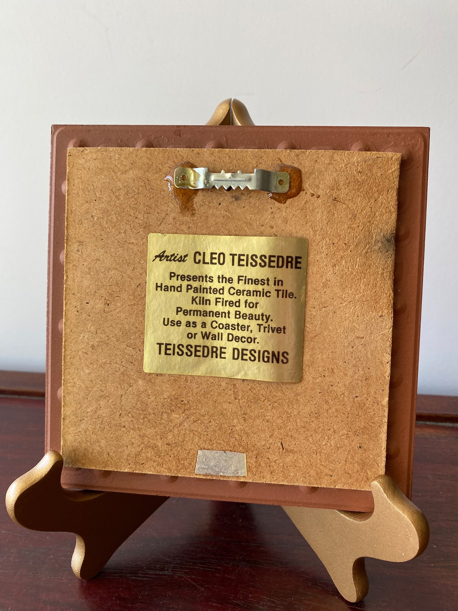 Southwestern Design Corn, Pottery Vase and Feather. Art Tile Trivet ...