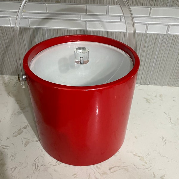 Red Ice Bucket - Etsy