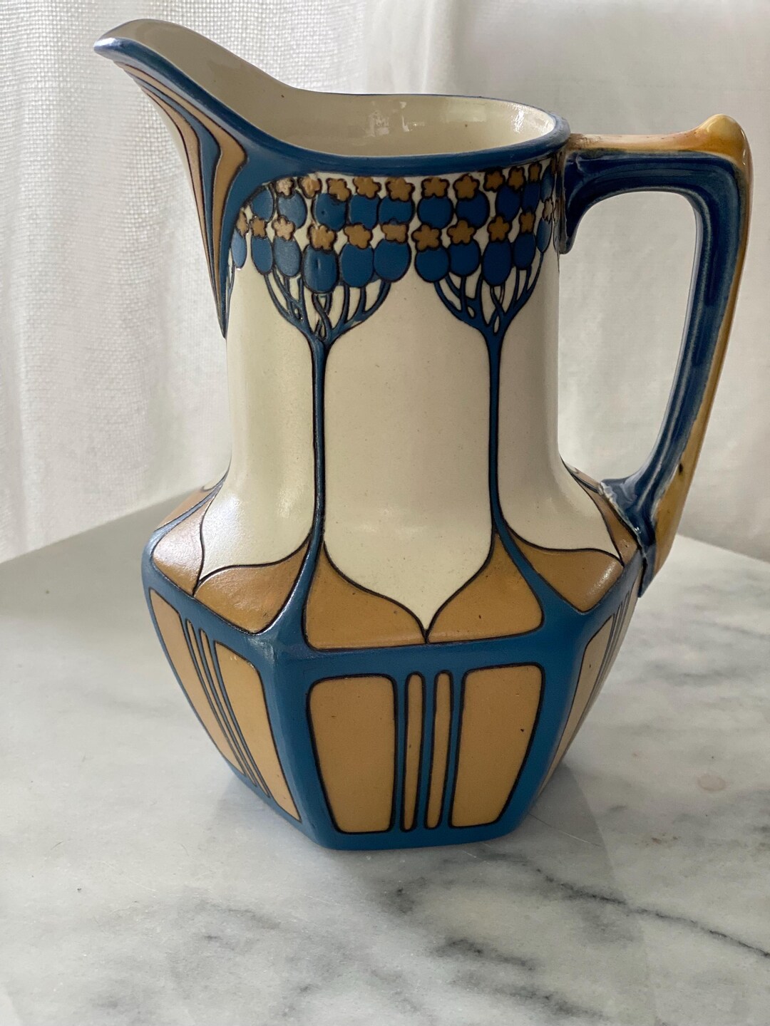 Antique Villeroy & Boch Mettlach Germany Art Nouveau Elderberry Tree ...