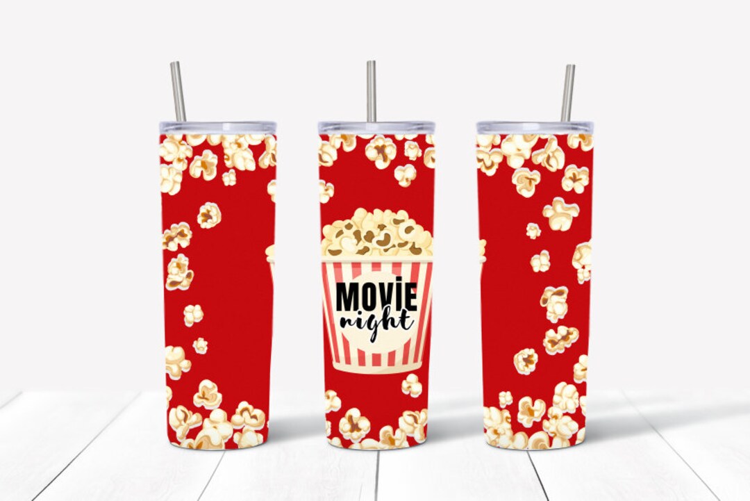 Popcorn, Soda and Movie Night Tumbler - Etsy