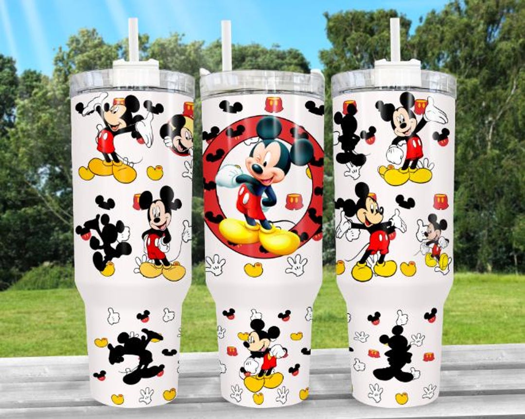Classic Cartoon Mouse 40oz Hydro Style Tumbler That Includes a Lid With ...