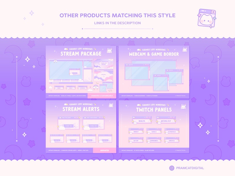 Twitch Overlay Stream Chat Box Vaporwave Retro Lofi Kawaii Windows Just ...
